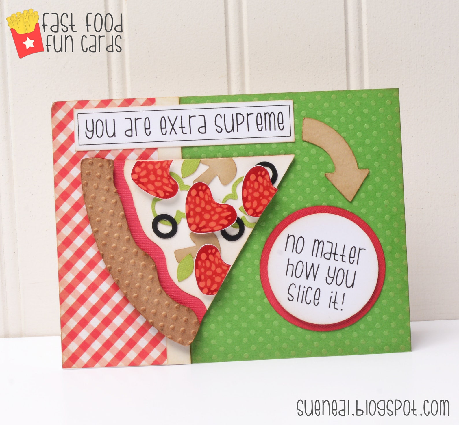Fast Food FUN CARD Making Kit, DIY Card Kit, Pizza Card, Hamburger Card ...