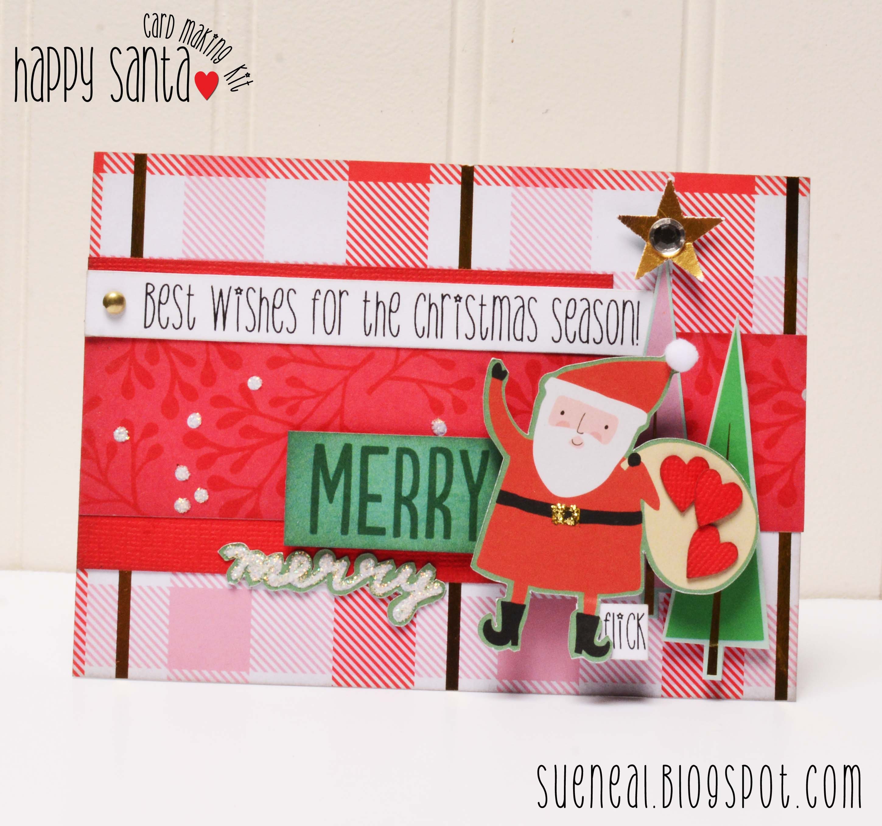 HAPPY SANTA Card Making Kit, DIY Christmas Cards, Wobble Santas ...