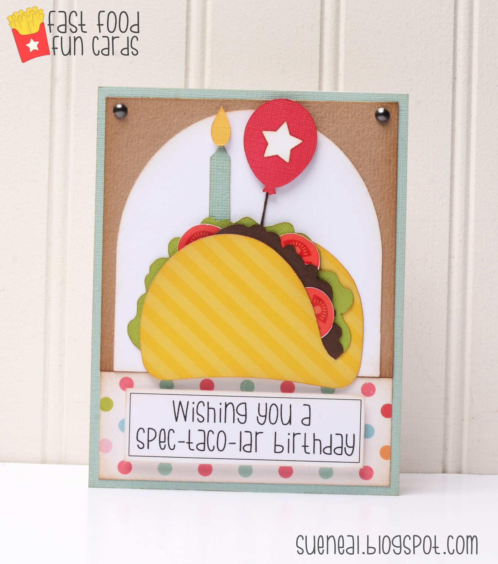 Fast Food FUN CARD Making Kit, DIY Card Kit, Pizza Card, Hamburger Card ...