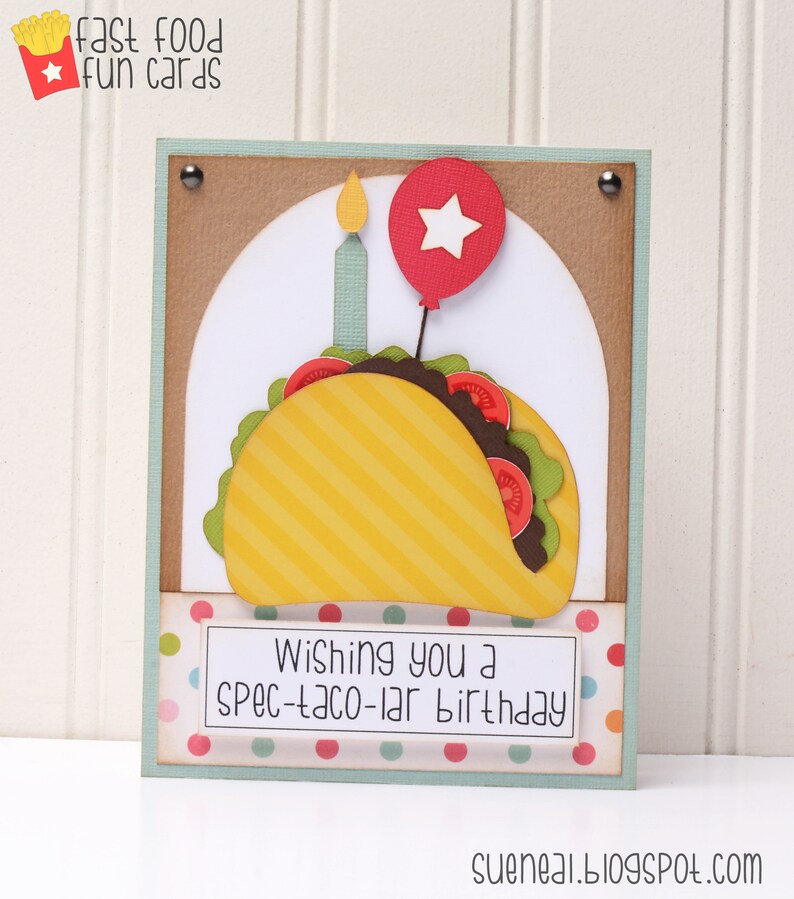 Fast Food FUN CARD Making Kit, DIY Card Kit, Pizza Card, Hamburger Card ...