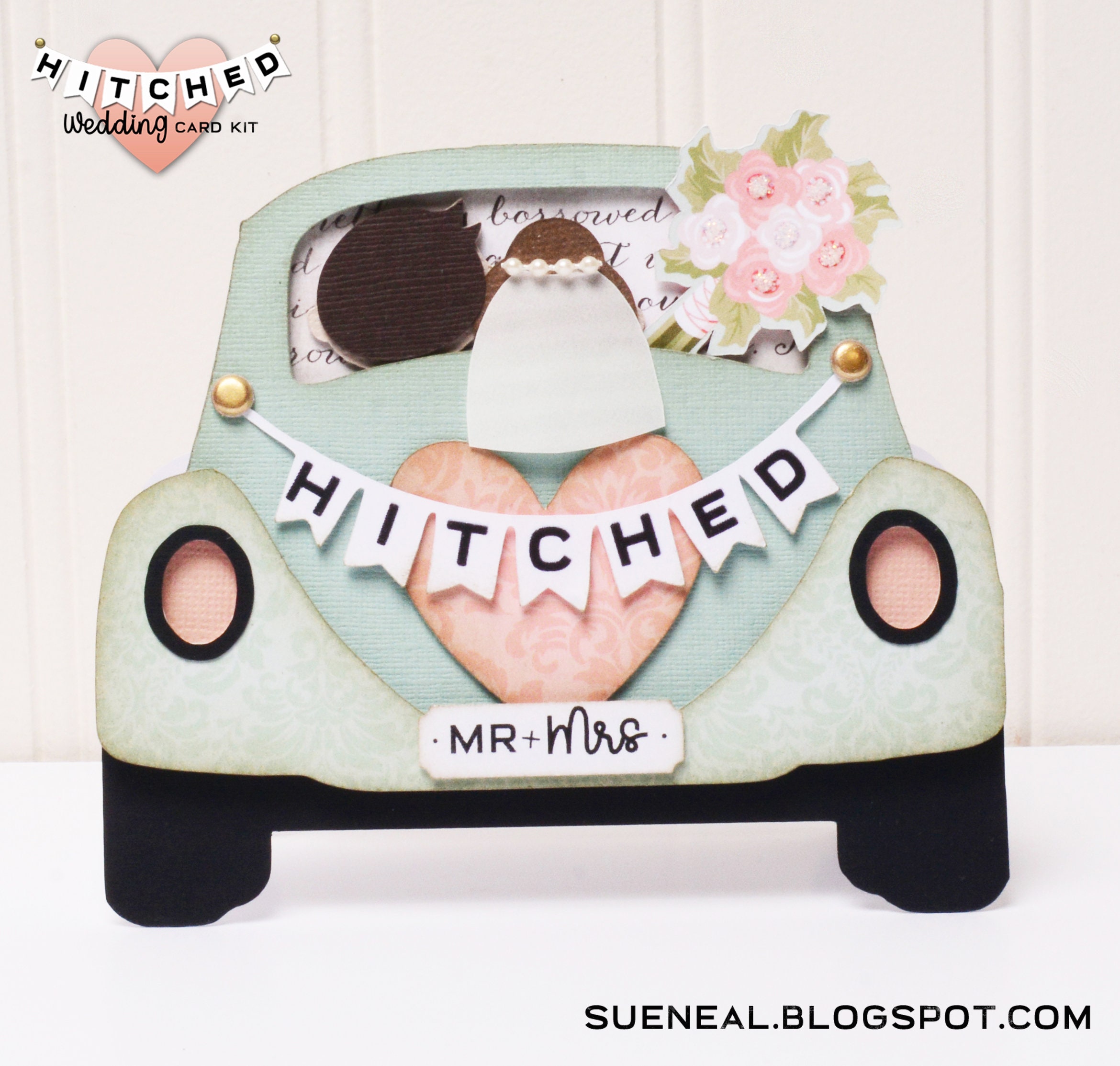 Hitched Card Making Kit, Wedding Card Kit, Bridal Shower Cards, Wedding ...