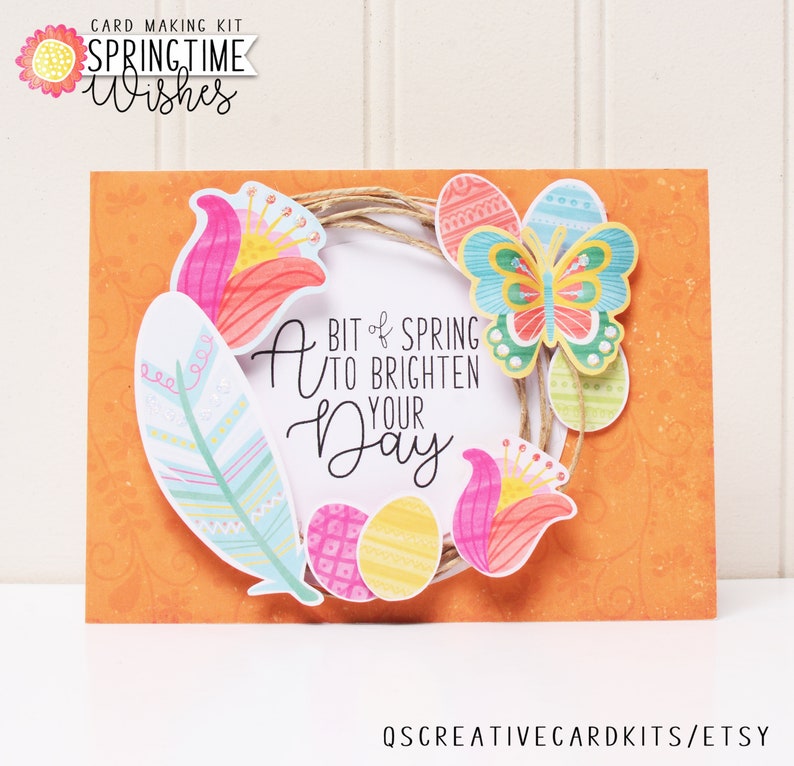 Card Making Kit, SPRINGTIME WISHES Cards, DIY Easter Cards, Floral ...