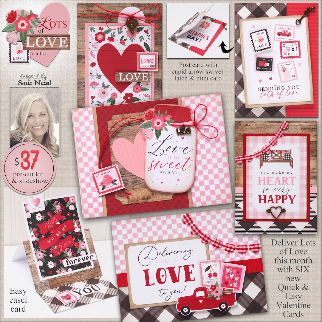 Card Making Kit, Lots of LOVE Valentine Kit, DIY Valentine Cards ...