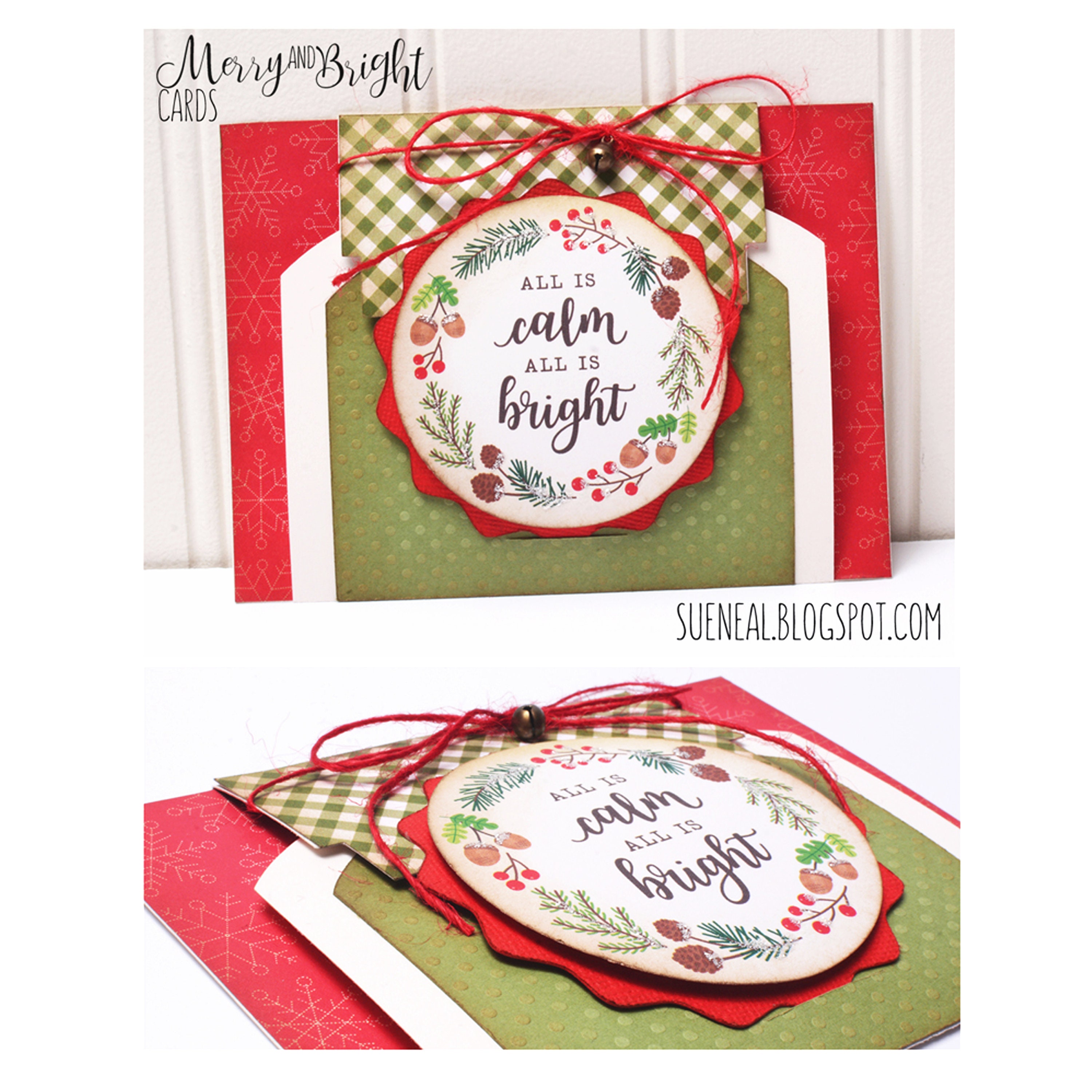Christmas Card Kit, MERRY & BRIGHT Cards, Christmas Card Making Kits ...