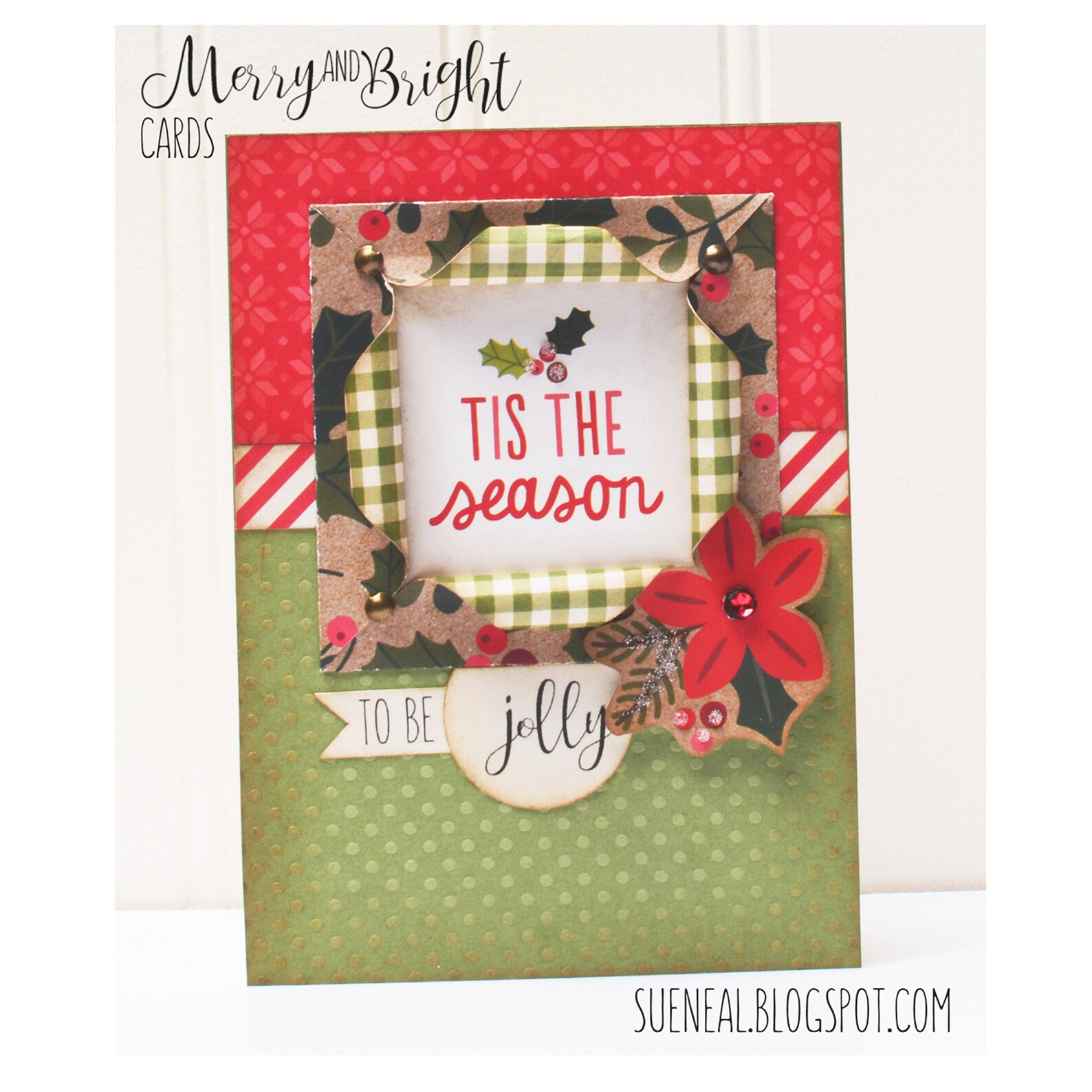 Christmas Card Kit, MERRY & BRIGHT Cards, Christmas Card Making Kits ...