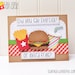Fast Food FUN CARD Making Kit, DIY Card Kit, Pizza Card, Hamburger Card ...