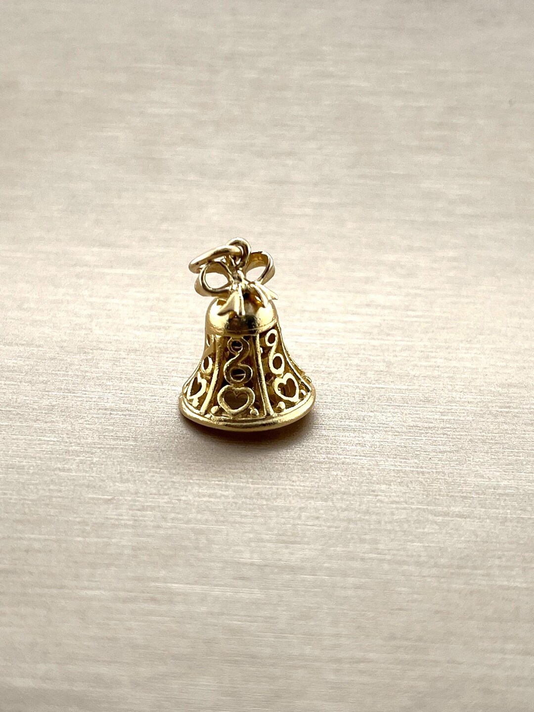 Vintage 14k Gold Bell Charm- 1960s, Estate - Etsy