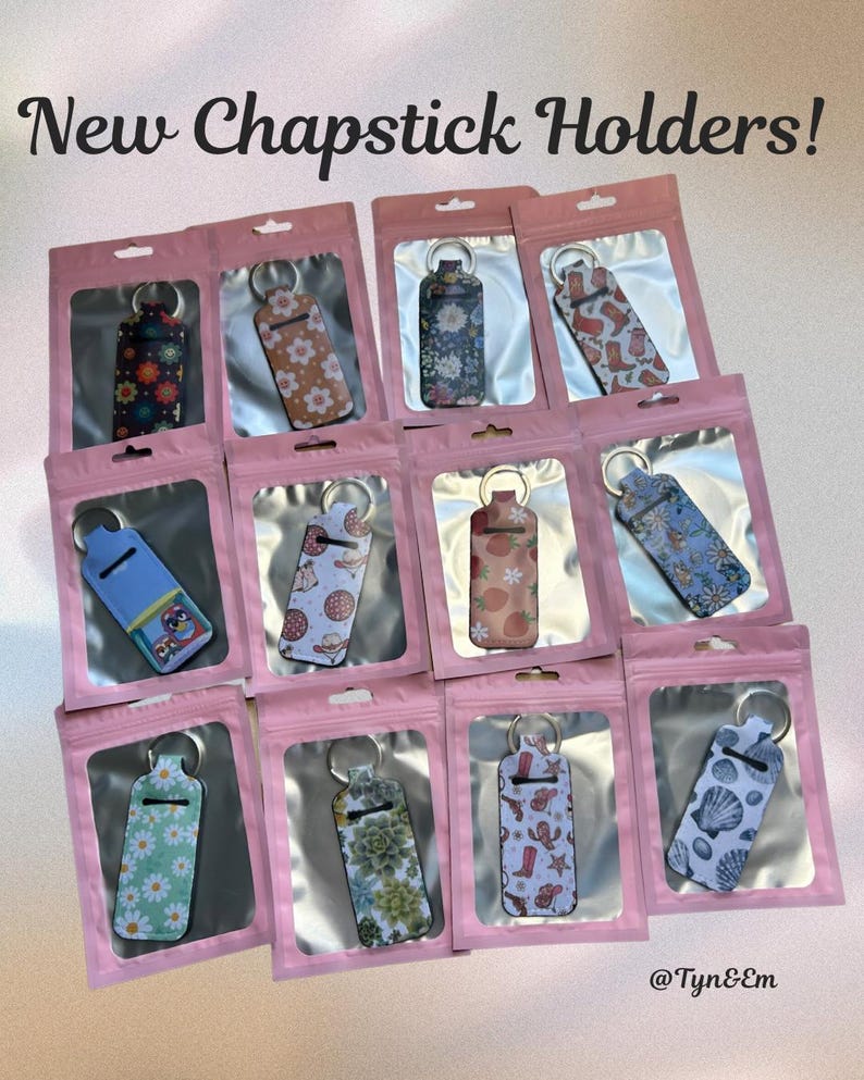 Chapstick Holder Keychain - Etsy