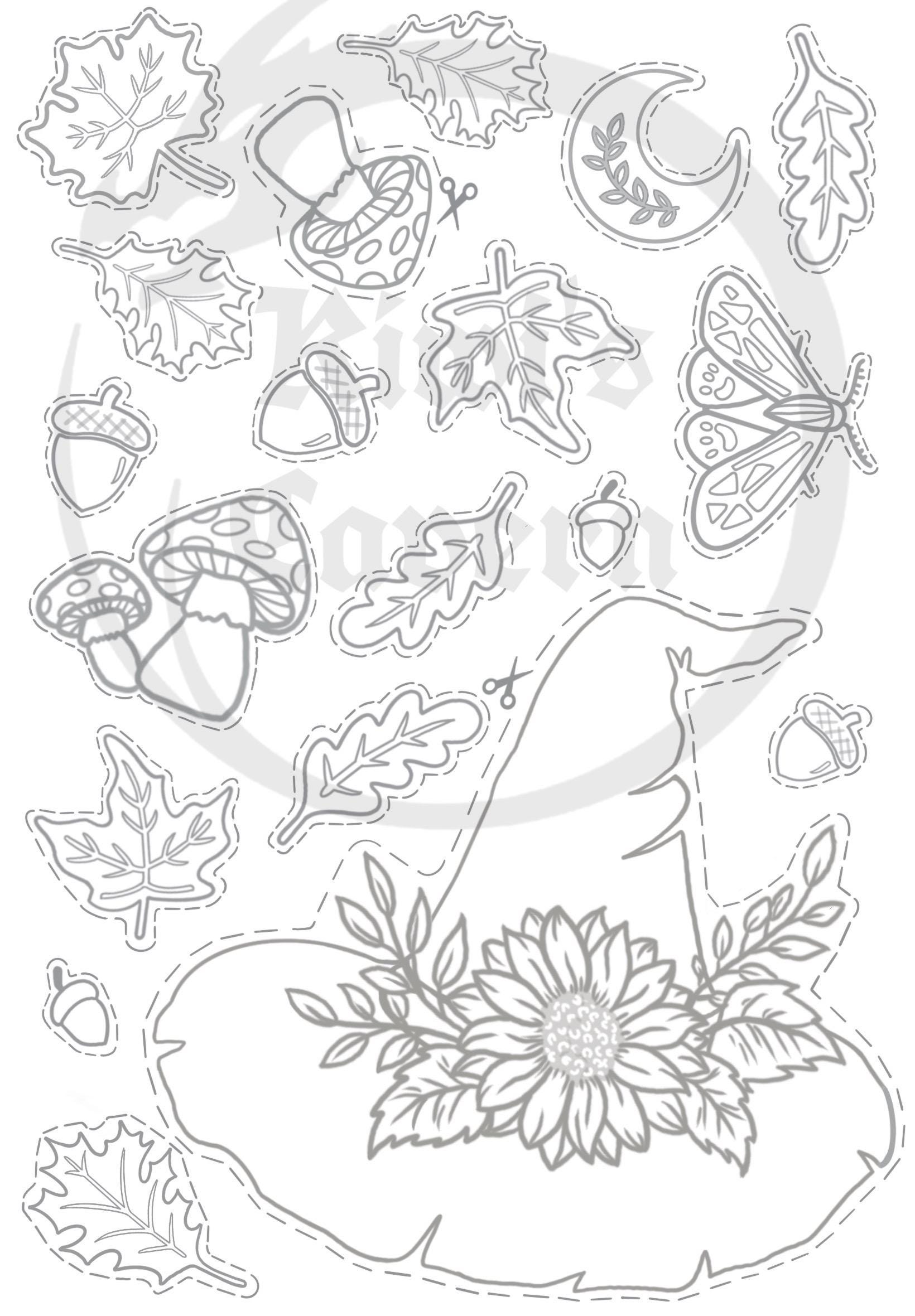 Fall Paper Dragon ~ Puppet ~ DIY Kit ~ Dragon Kit ~ Fall Design ~ Fall ...