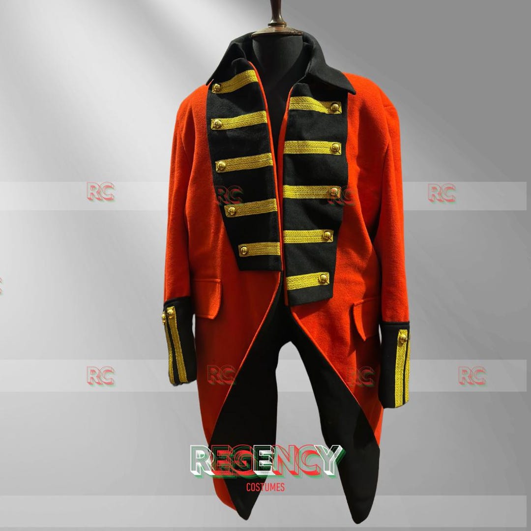 New Mens Pirates of the Caribbean Costume Captain Traditional Colonial ...