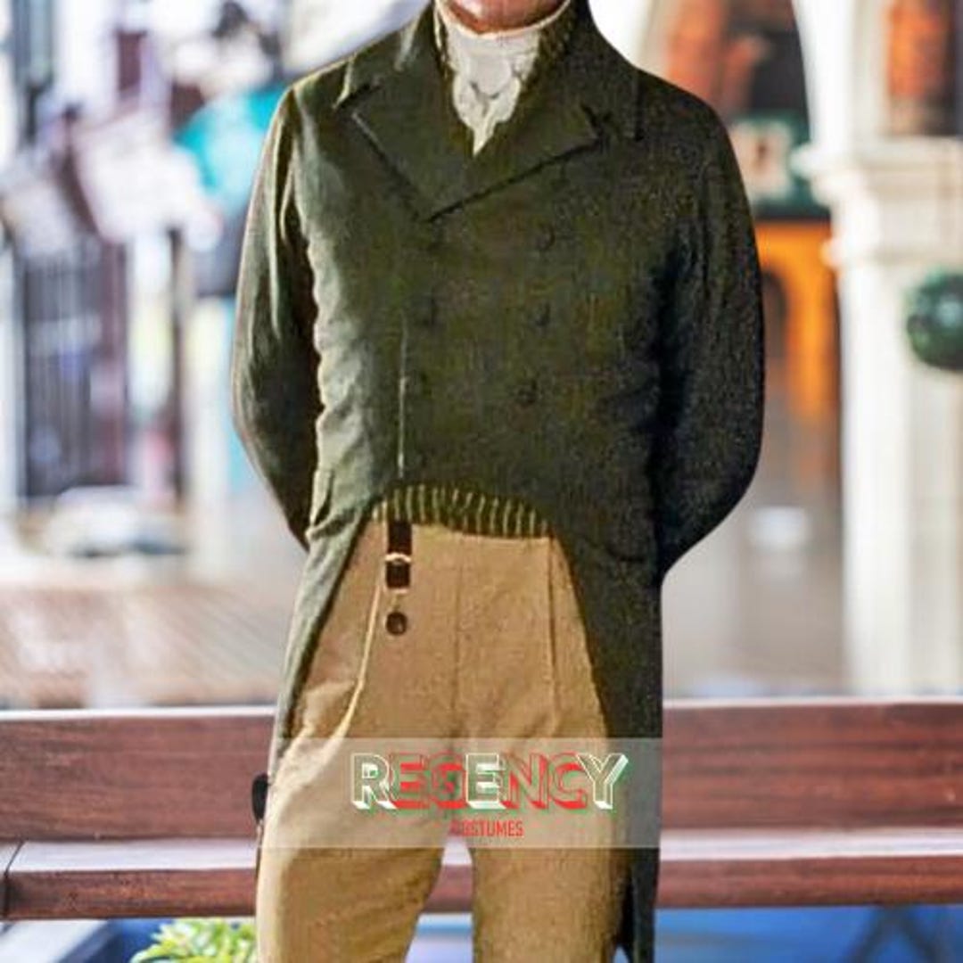 New Mens Regency Jacket Tailcoat Dated 1900's Double Breasted Coat Mr ...