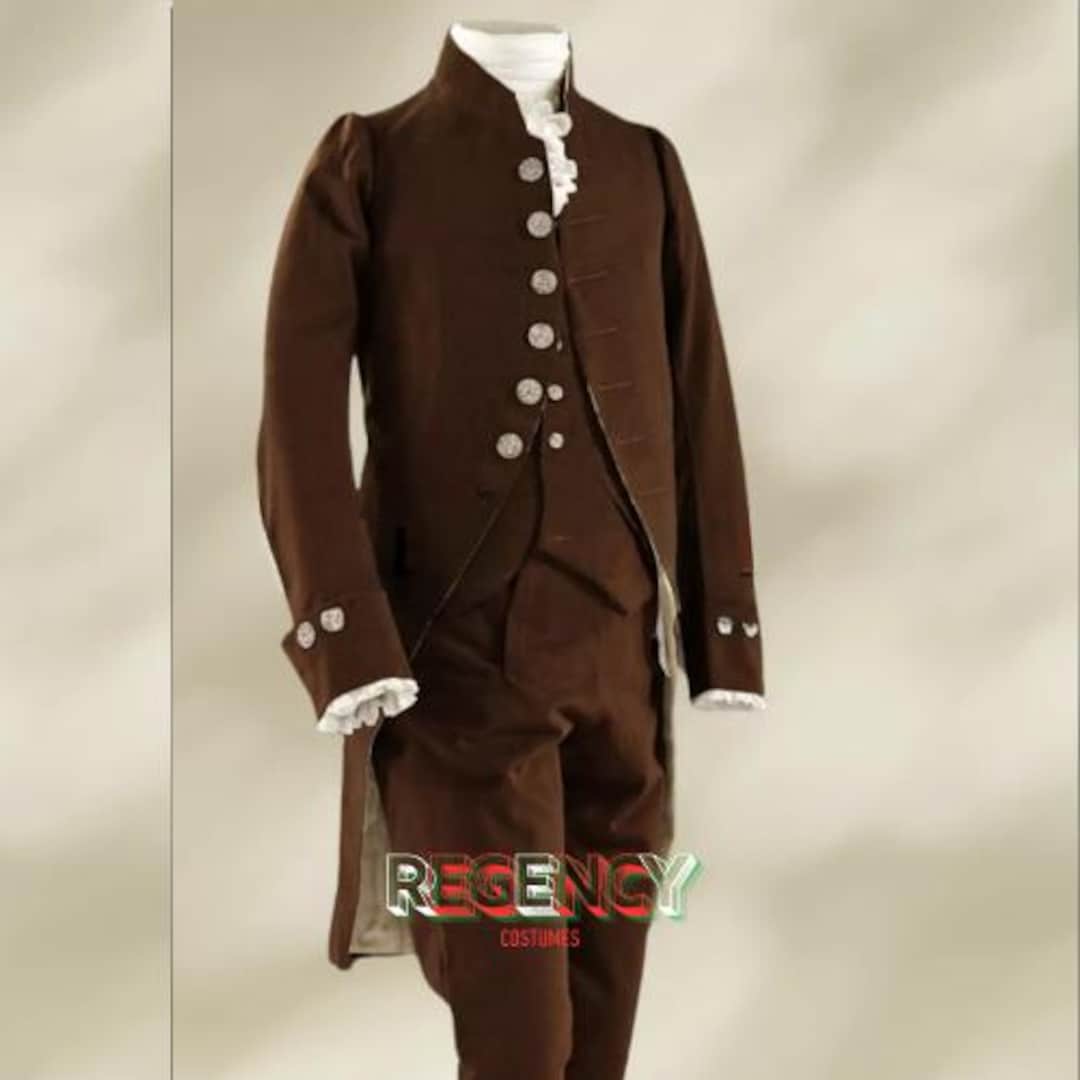 New Mens Rocco Colonial Regency Outfit - Men Regency Tailcoat Jacket ...