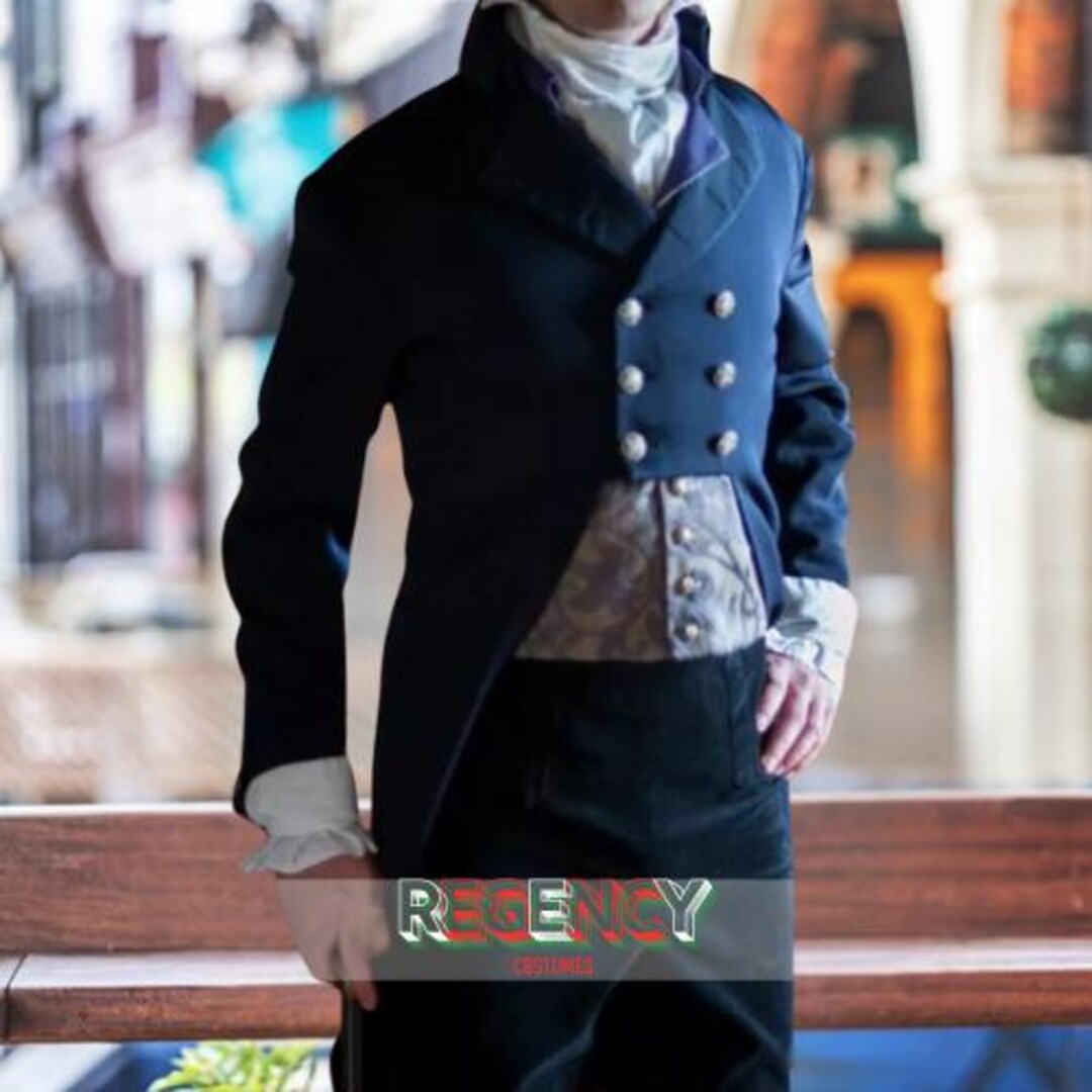 New Mens Regency Jacket Tailcoat Dated 19th Century - Double Breasted ...