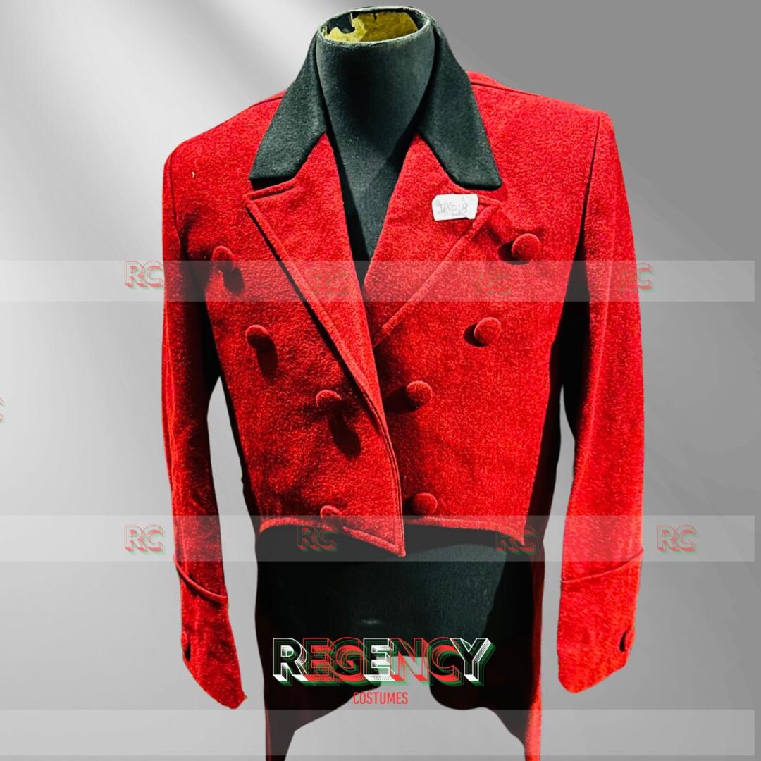 New Mens 19th Century Regency Tailcoat Jacket - Red Tailcoat - Custom ...