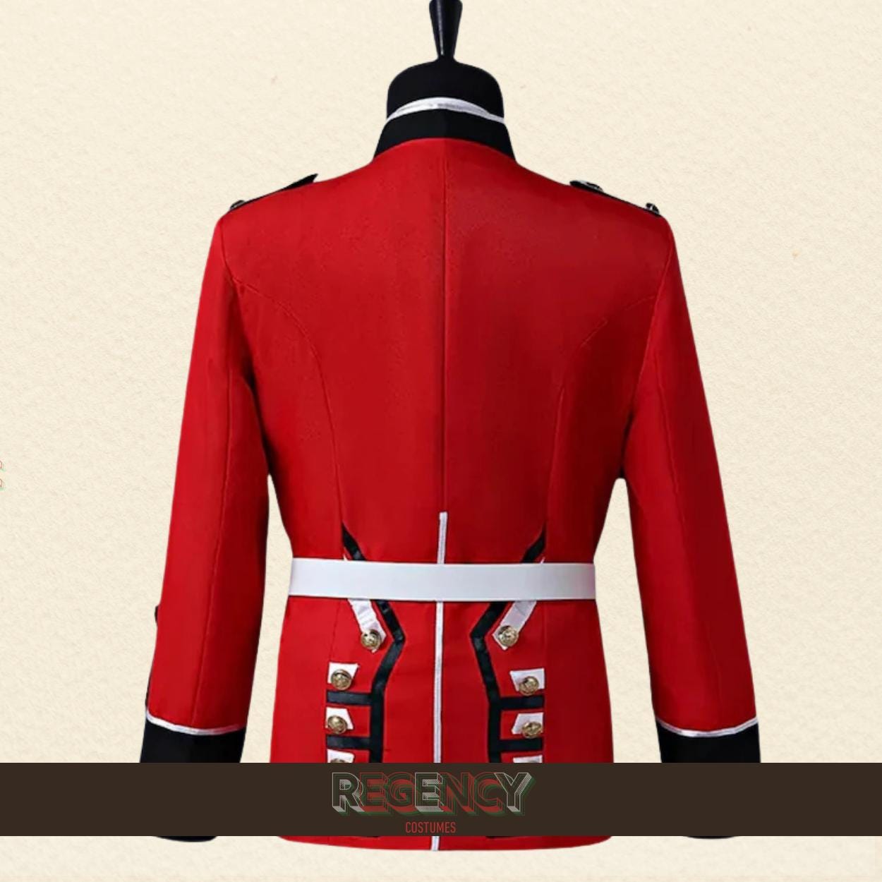 British Uniform Royal Guard Soldier Costume Mens Military Dress Grenadier Tunic Men's Red ...