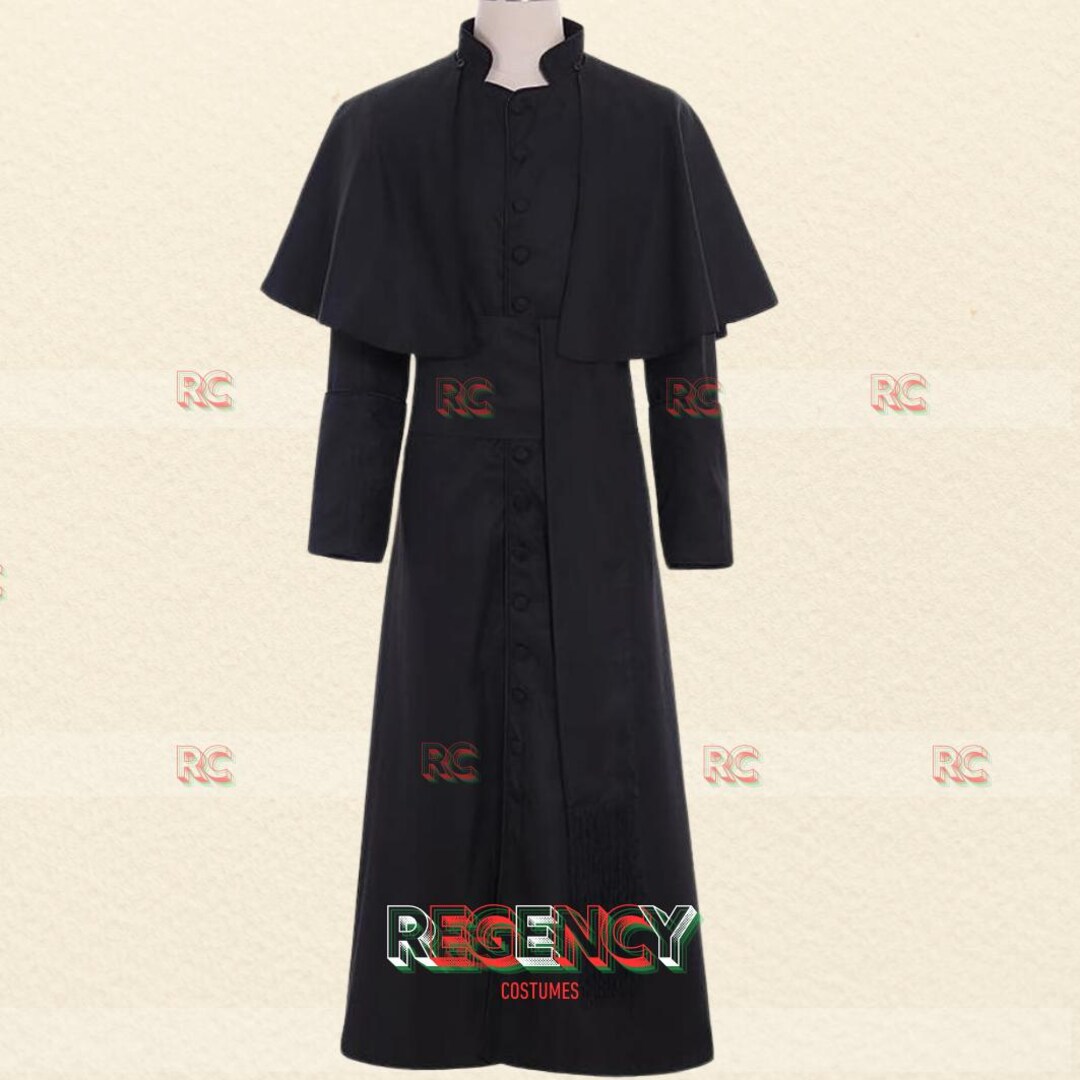 Traditional Catholic Bishop Clergy-cassock Robe With Inverness Cape ...