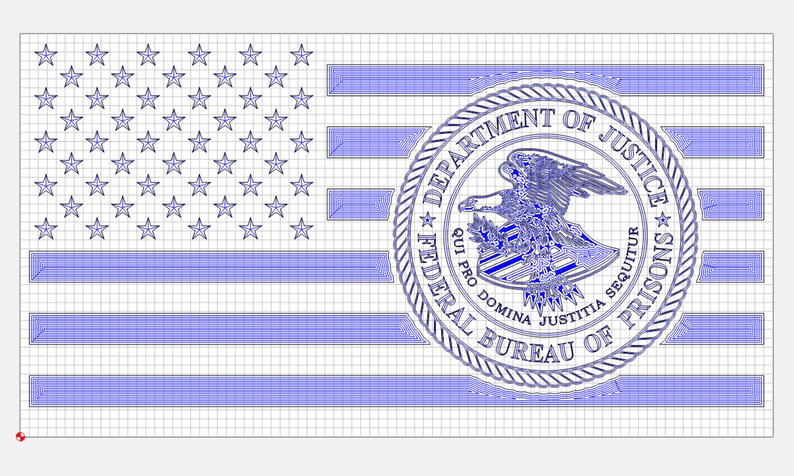 American Flag Bureau of Prisons BOP Flag SVG PDF Files Cnc Woodworking ...
