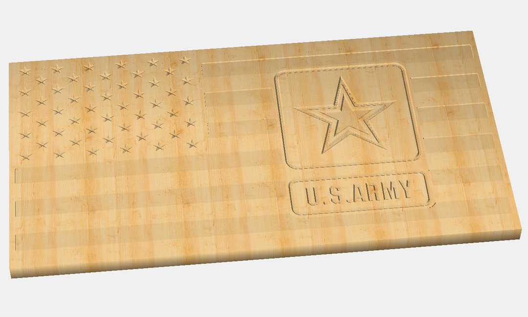 American US Army Flag SVG PDF Files Cnc Woodworking Vcarve Easel Fusion ...