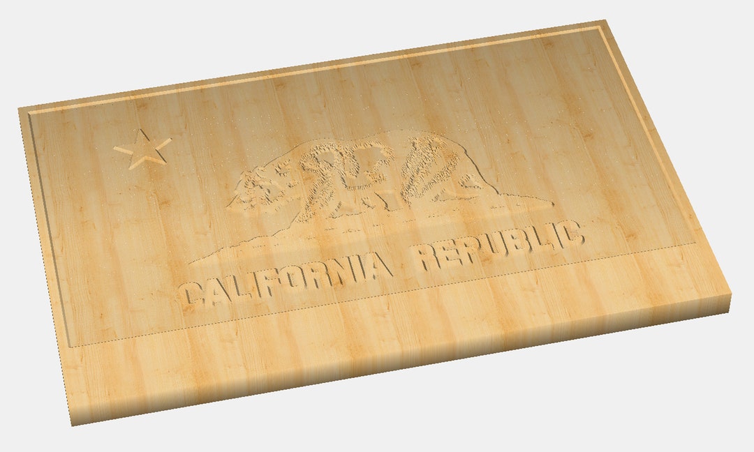 State of California Flag SVG PDF Files Cnc Woodworking Vcarve Easel ...