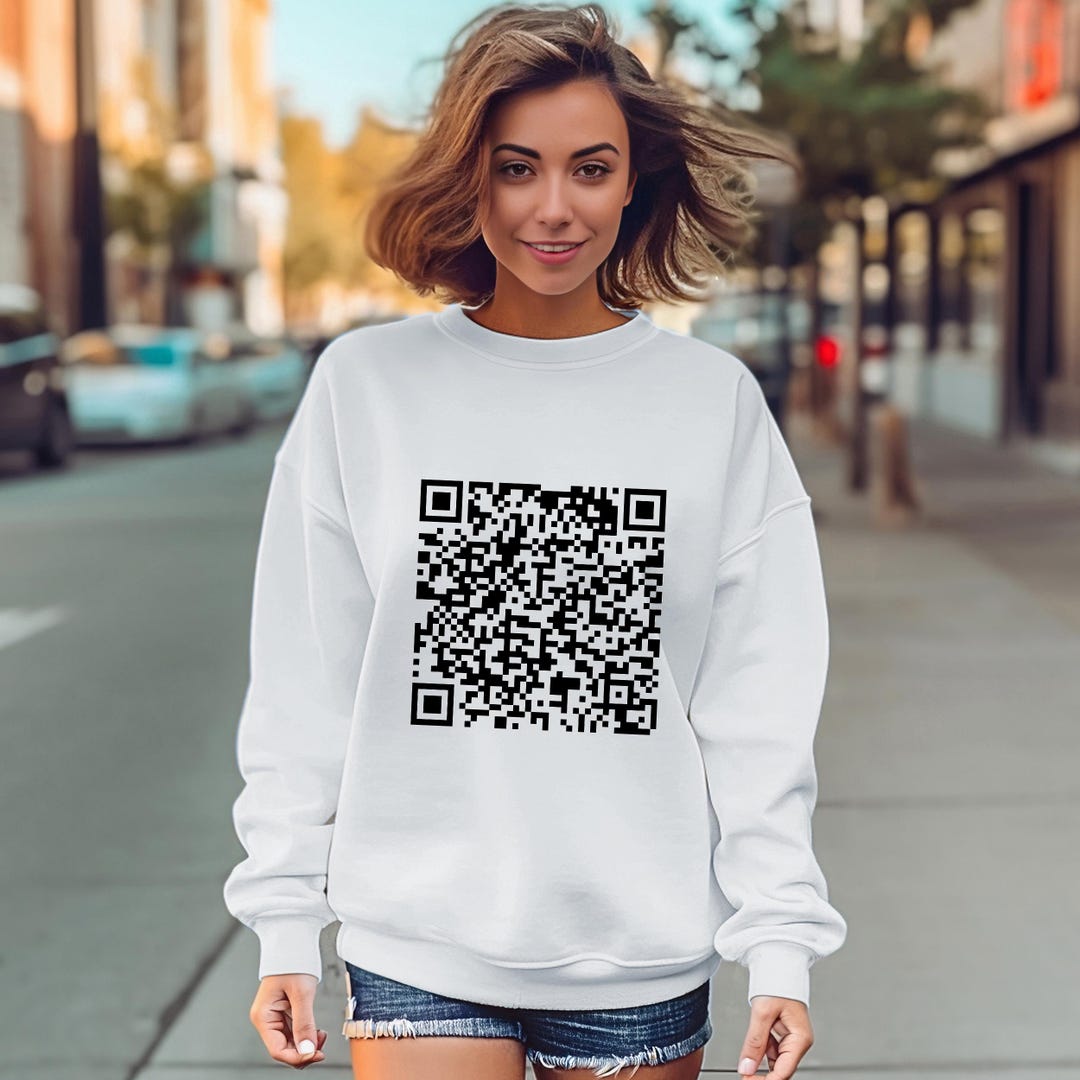 Personalized QR Code Sweatshirt, Custom QR Code Sweatshirt, Business ...