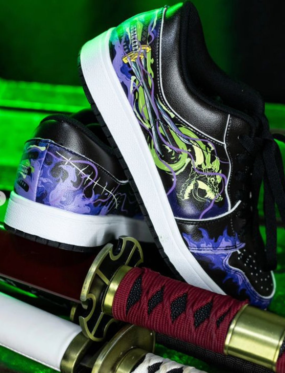 Ryuuwalk roronoa Zoro One Piece Special Low Custom Limited Sneakers - Etsy