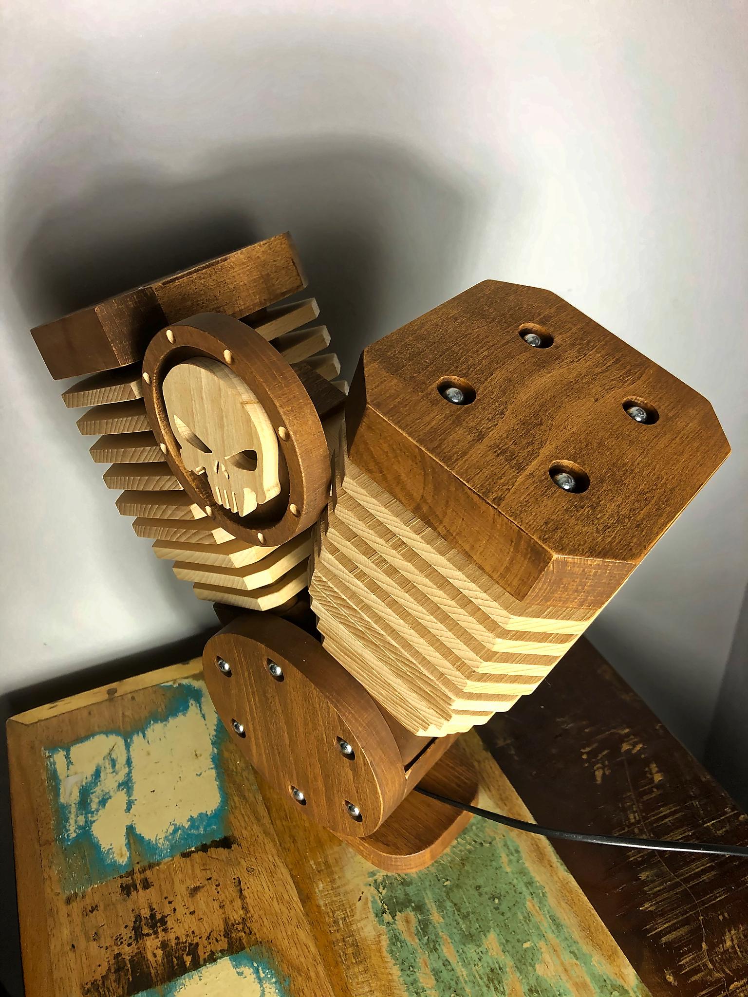 Harley Davidson Lamp / Motorcycle Table Lamp / Handmade / Wooden ...