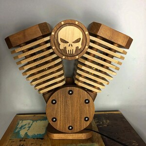 Harley Davidson Lamp / Motorcycle Table Lamp / Handmade / Wooden ...