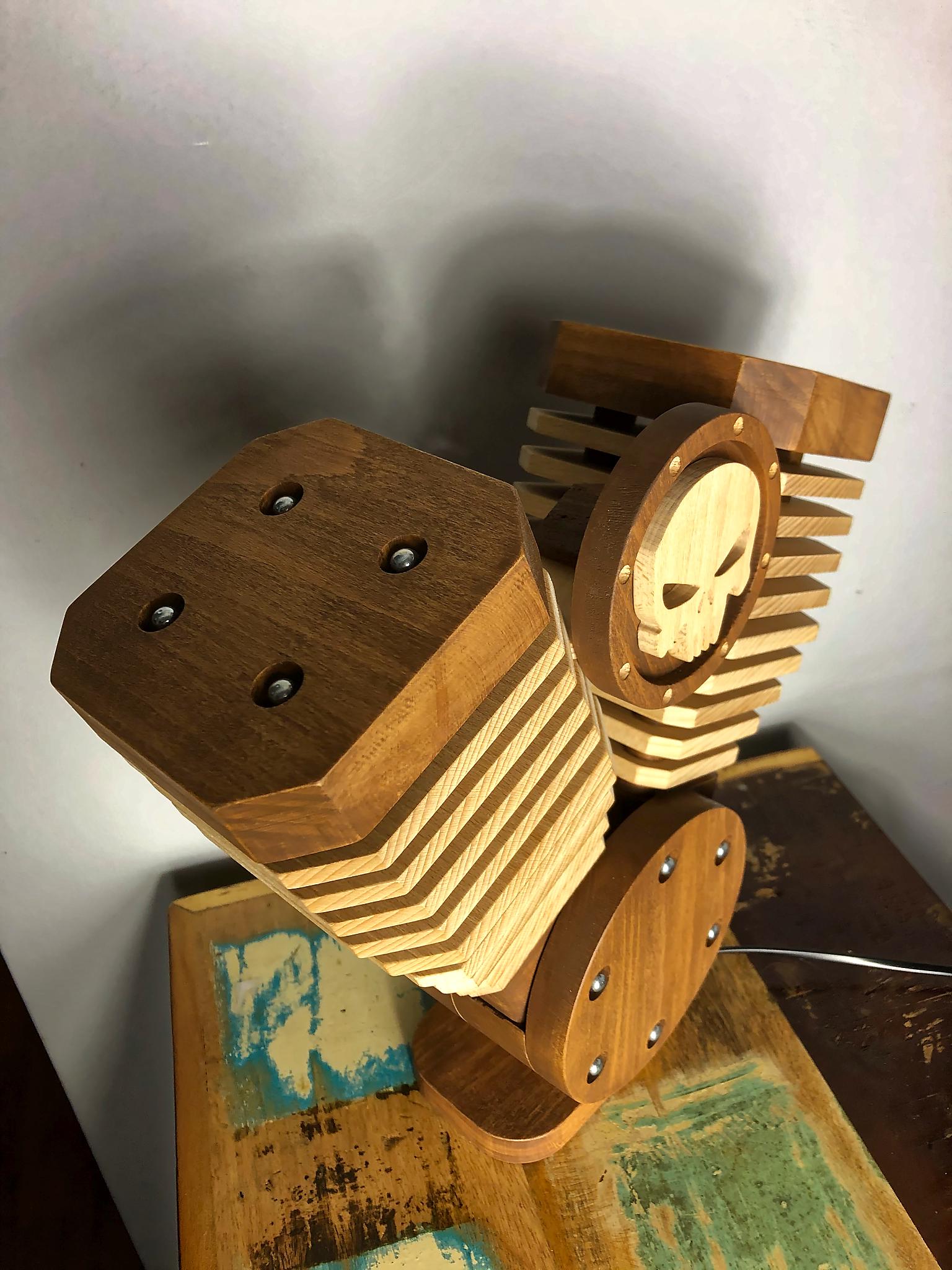 Harley Davidson Lamp / Motorcycle Table Lamp / Handmade / Wooden ...