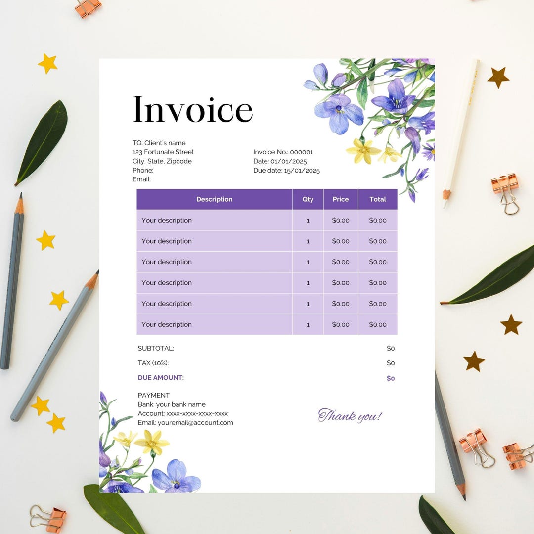 Invoice Template, Beautiful Business Invoice, Small Business Template ...