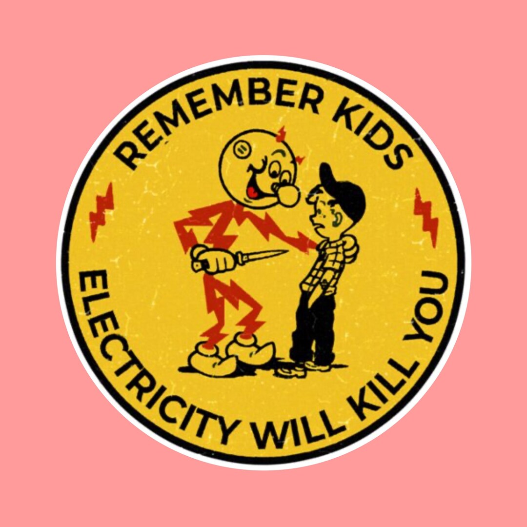 Electricity Will Kill You: Holographic Waterproof Vinyl Sticker - Etsy