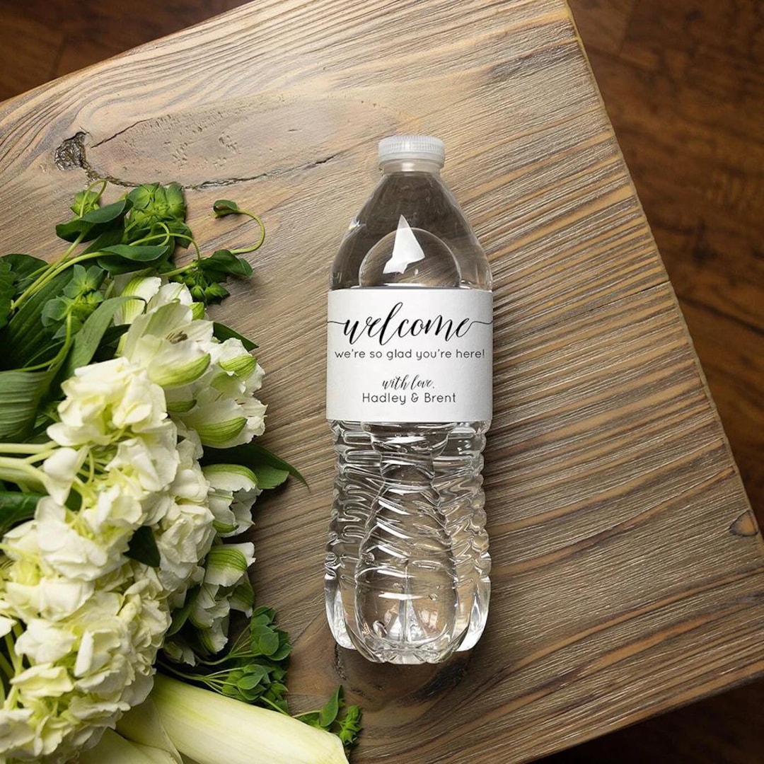 Personalized Wedding Water Bottle Labels Custom Bottled Water Labels ...