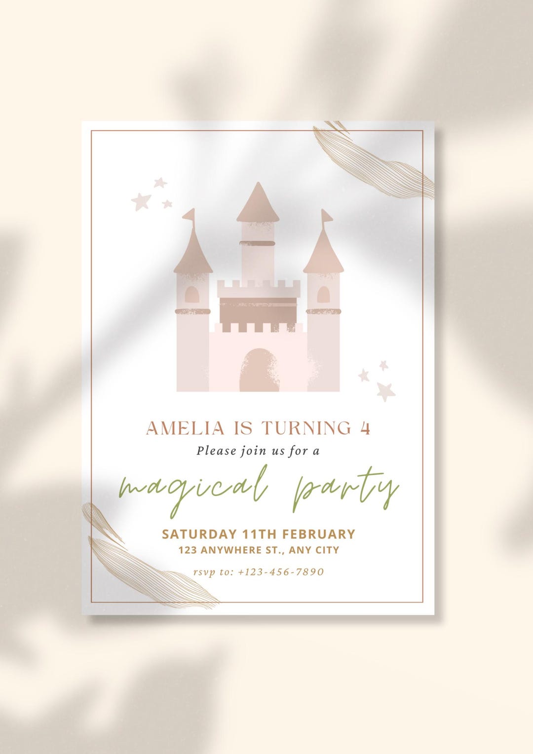 Editable Castle Invitation, Invitation Template, Printable Birthday ...