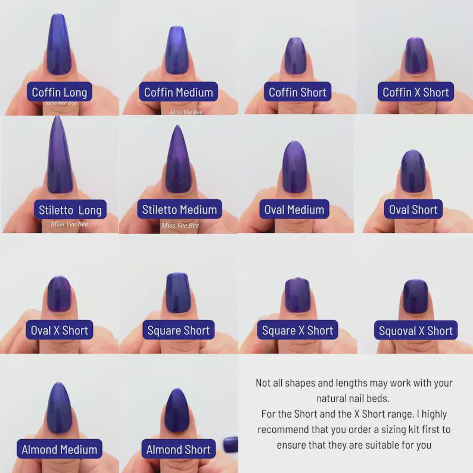 Hand-painted Gel Nails | Custom Nail Set | Reusable Nails | DIY ...