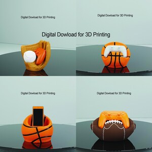 3D Printable Sports Controller Holders | Basketball, Football, Baseball ...