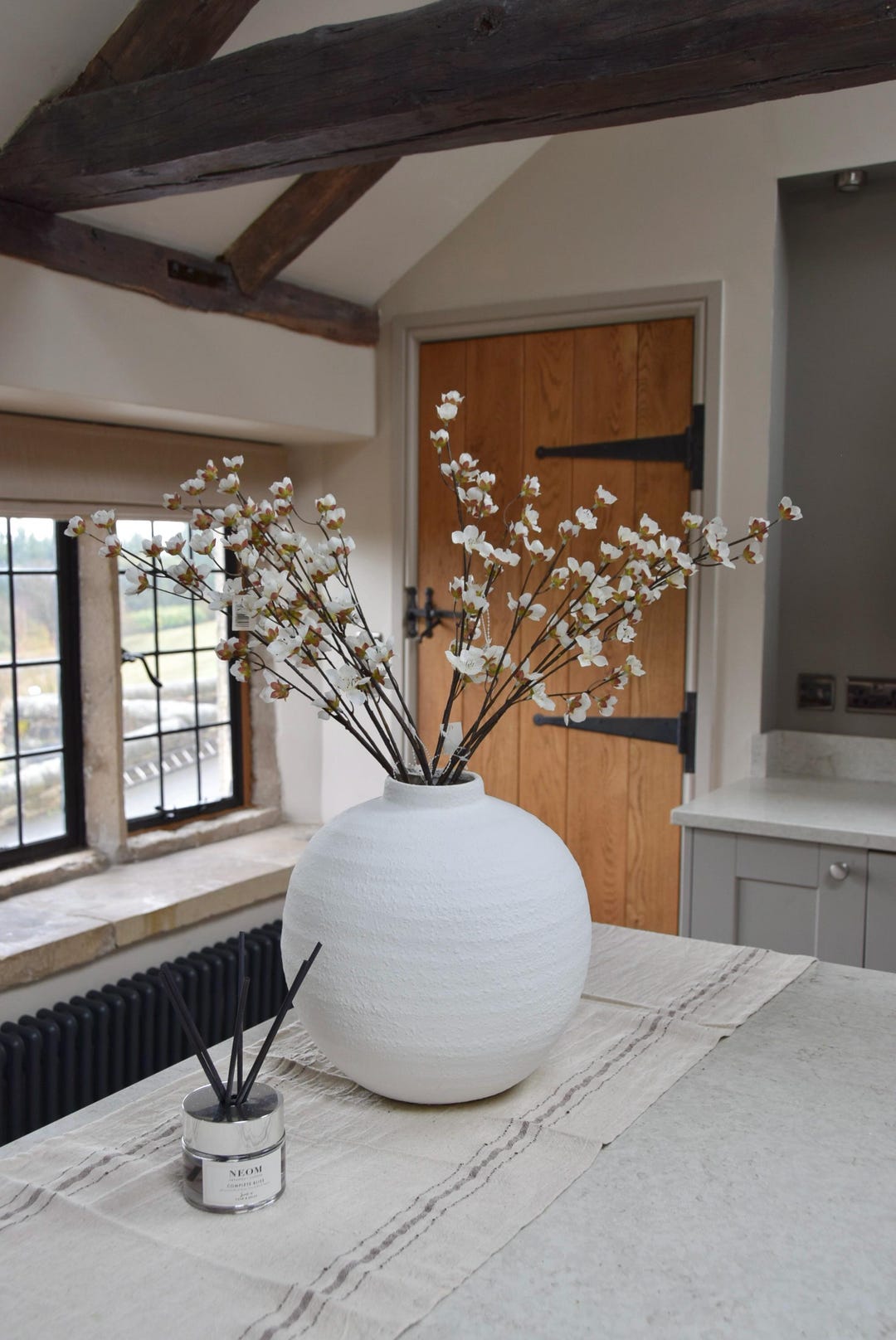 Artificial Cherry Blossom Branch, 68 cm Faux Sakura Stem, Japanese ...