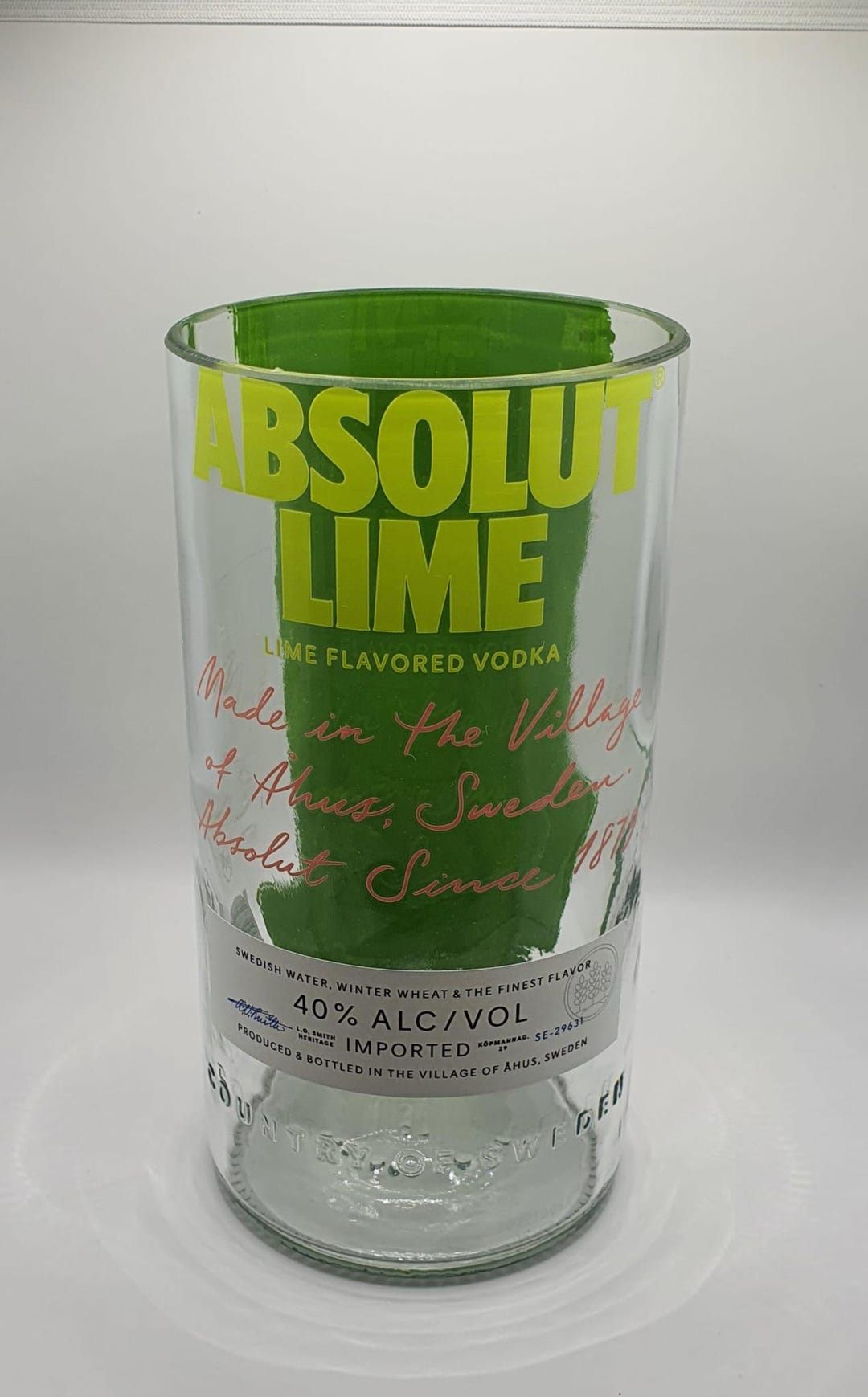 Recycled Absolut Vodka Glass, Vodka Lovers Gift, Vodka Bottle Glass ...