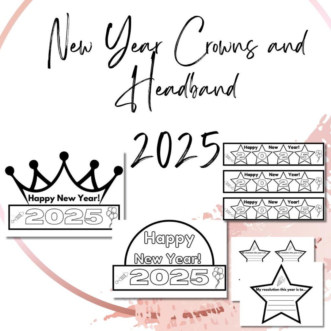 New Year Crowns and Headband 2025 - Etsy