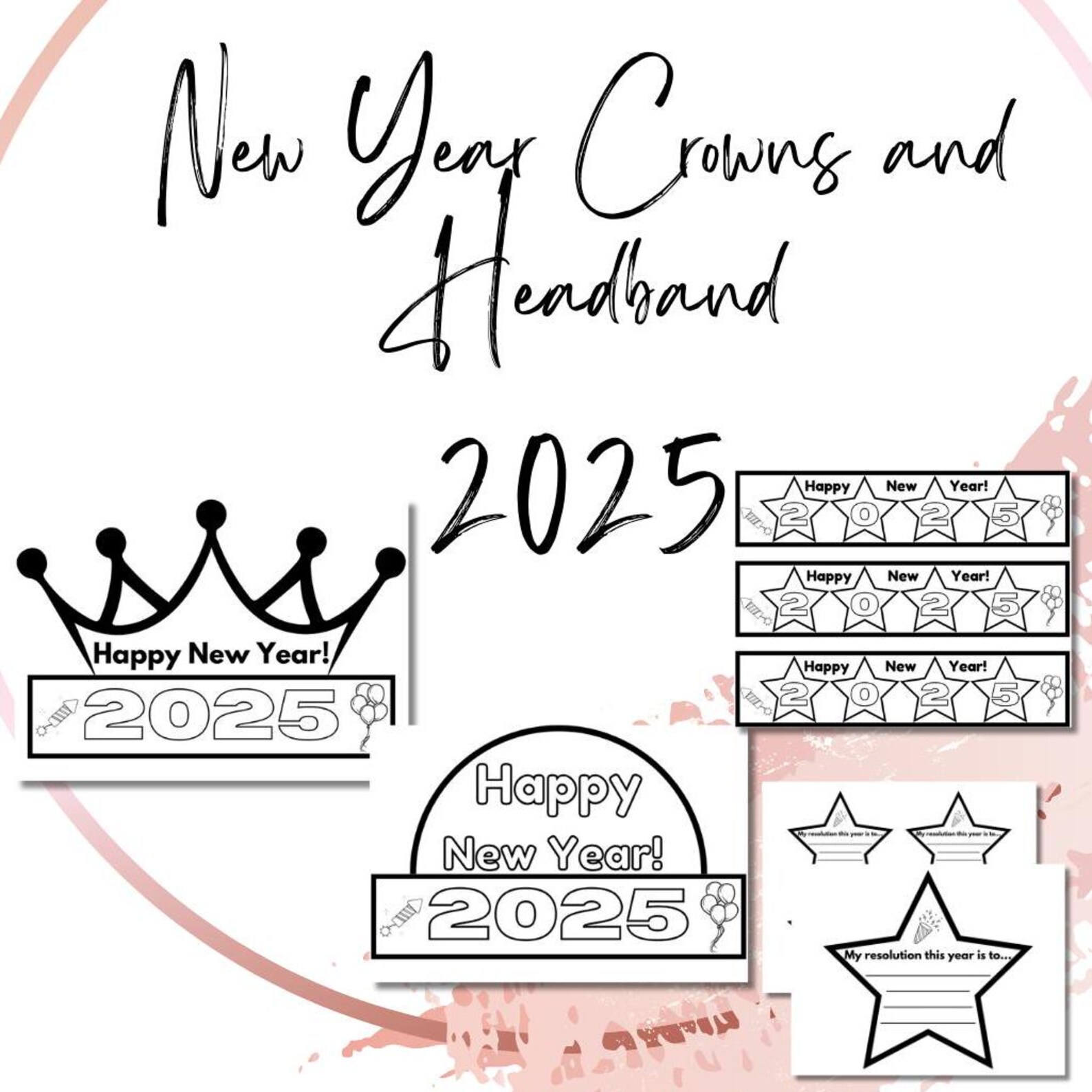 New Year Crowns and Headband 2025 - Etsy