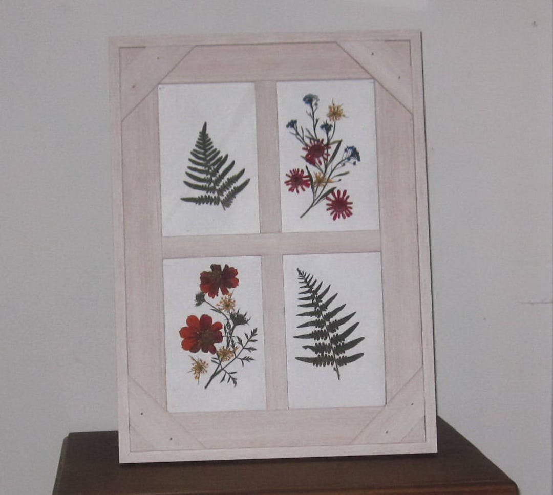 Pressed Flower Collage in 11x14 Re-purposed Wood Frame - Etsy