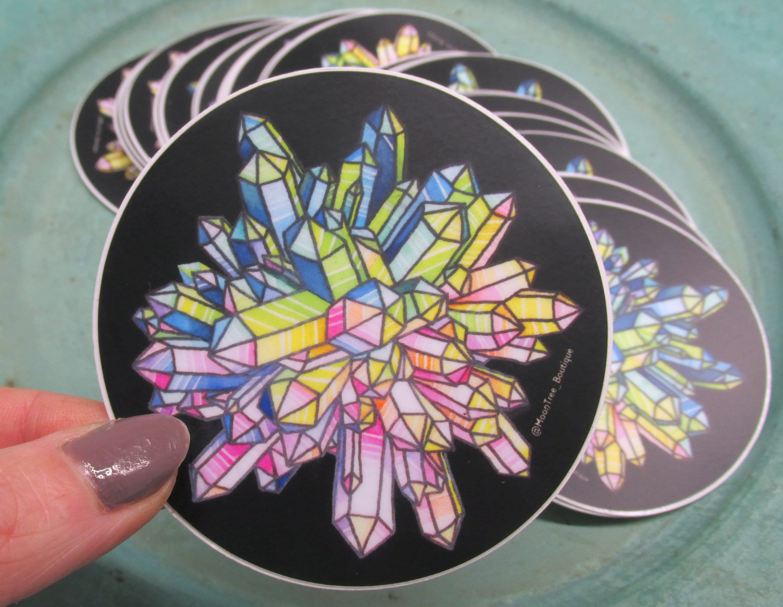 Original Crystal Art STICKERS 3 Full Color Glossy Decal - Etsy UK