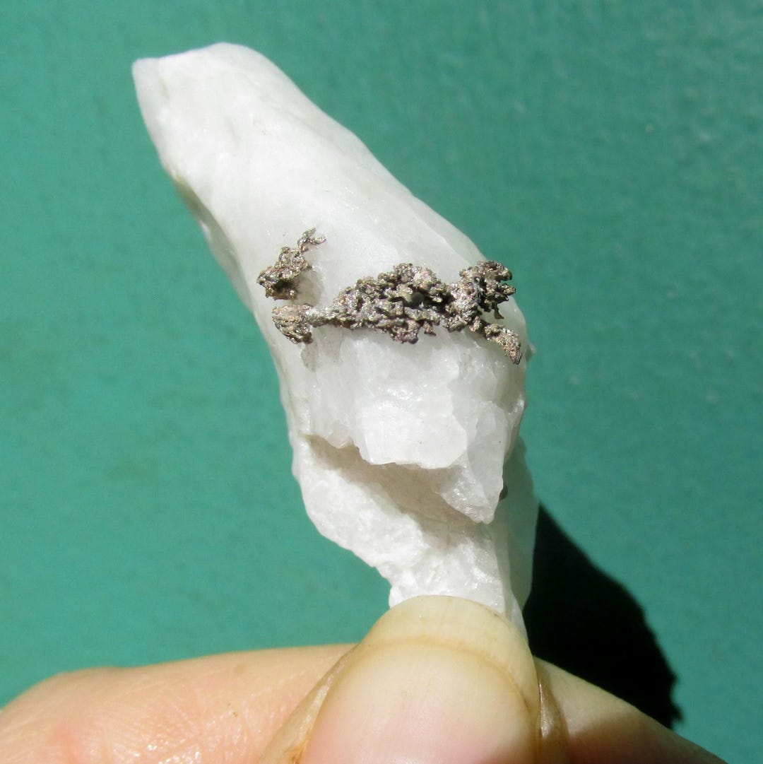 Dyscrasite Silver on Calcite Crystal Rare Mineral Specimen Native ...