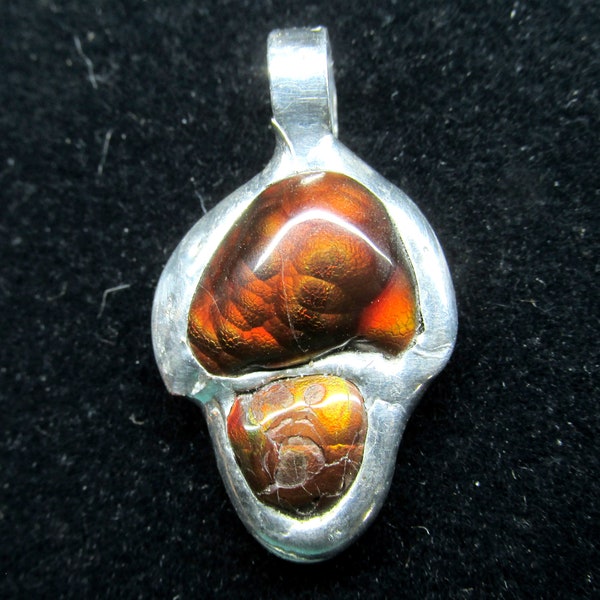 Fire Agate Pendant - Etsy