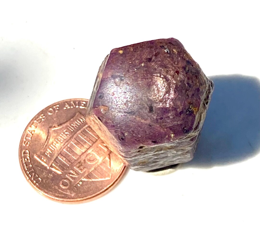 Natural Star Ruby Crystal, Polished Hexagonal Mineral Specimen, 18.5g ...