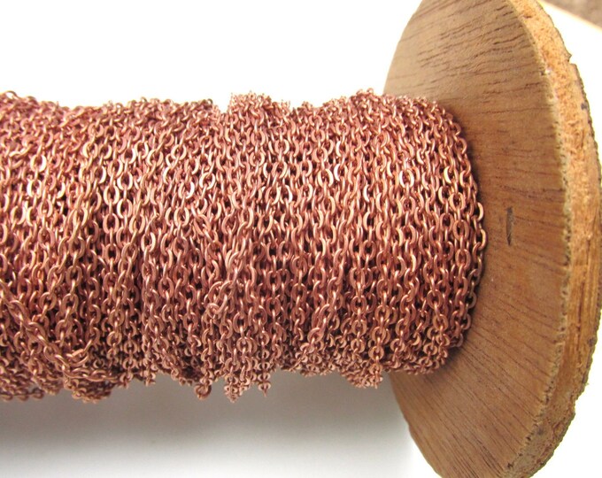 25 FEET Copper Chain - Bulk 3mm Thickness Chain- Jewelry Supply - Etsy