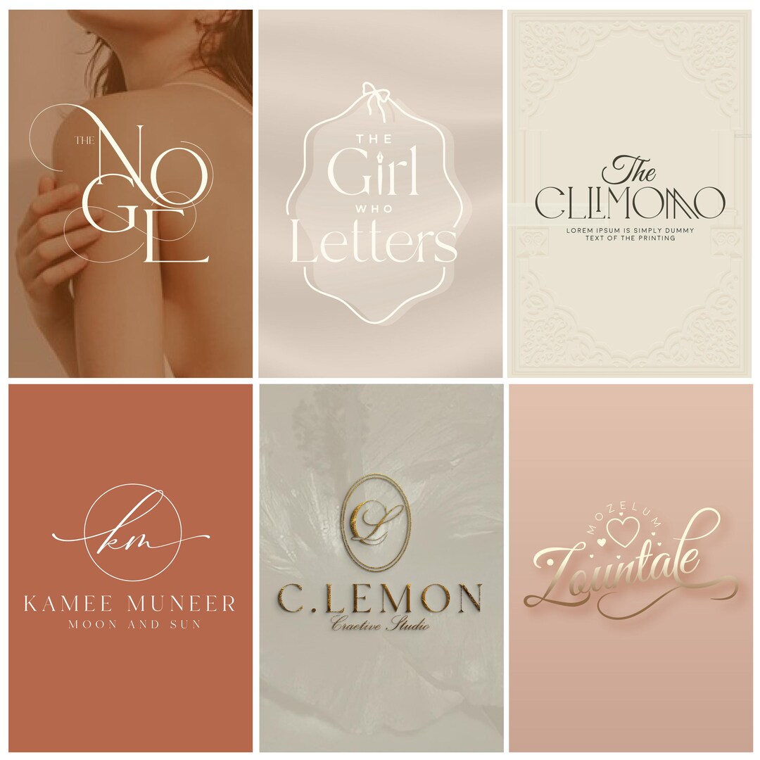 Custom Logo Design, Logo, Luxury Minimalist Initial Logo, Personalized ...