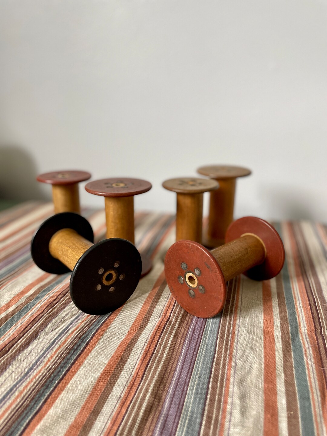 Antique Bobbins Set of 6 Industrial Textile Mill Bobbins - Etsy