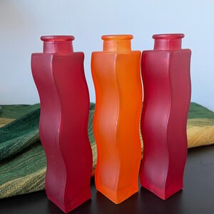 IKEA Skämt Vase Set of 3 Orange and Red 1990s - Etsy