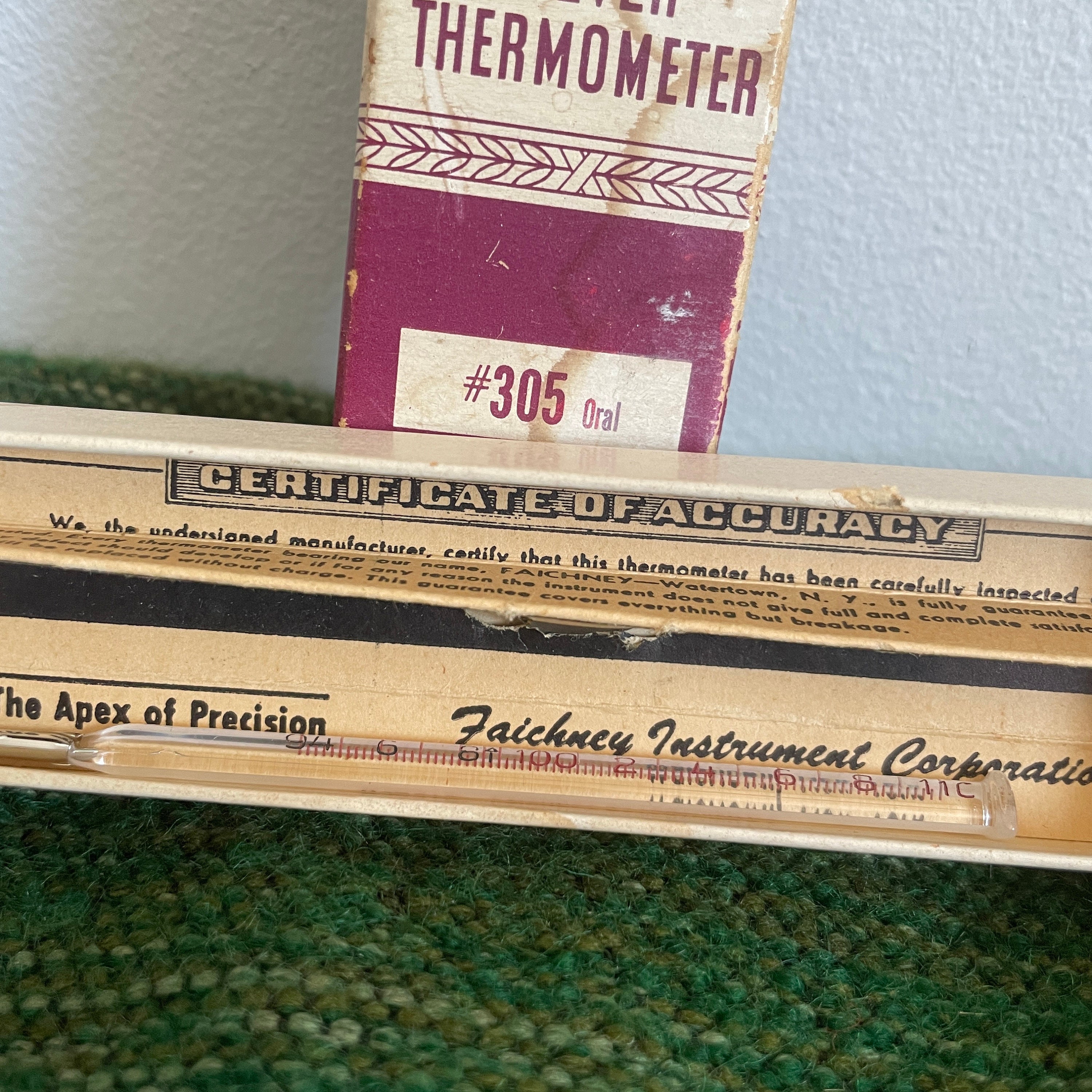 Apex Thermometer With Original Box Vintage 1940s Medical Equipment - Etsy