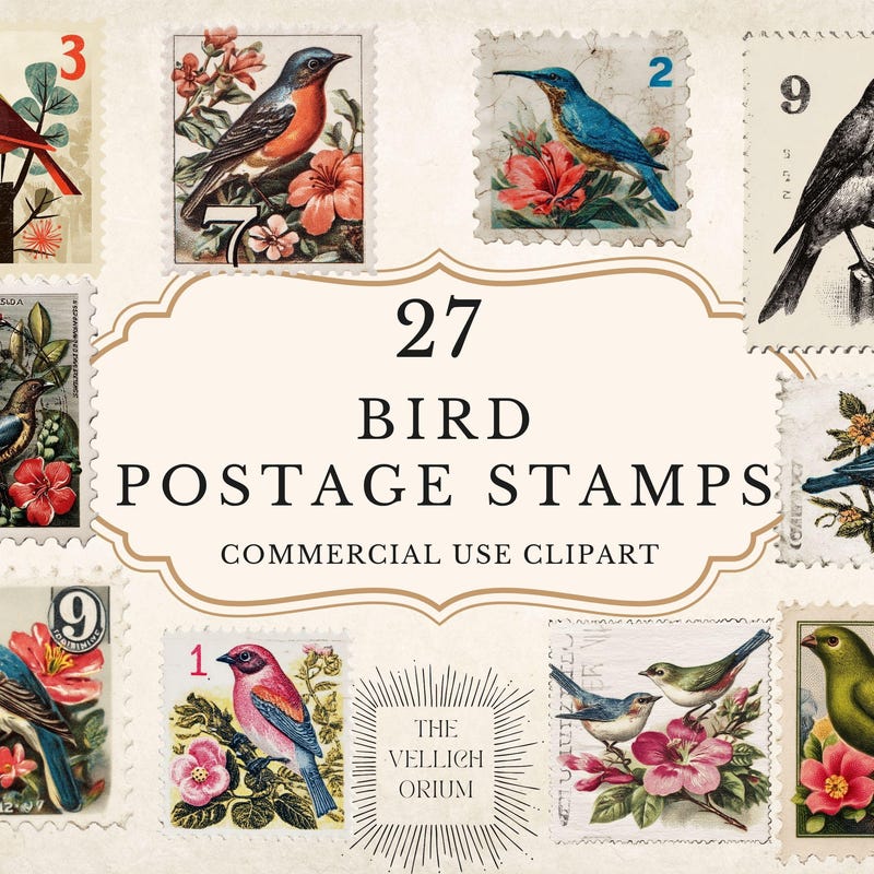 Vintage Bird Stamps - Etsy