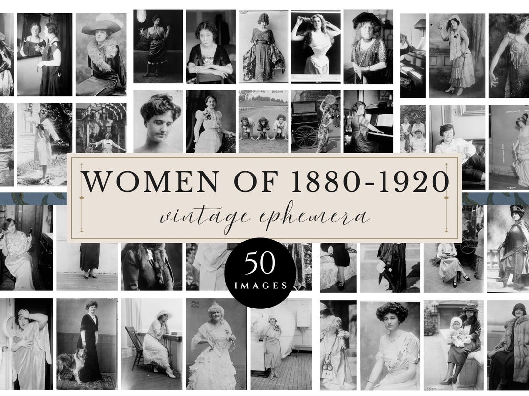 Vintage Women Portrait Photography Ephemera | Victorian Edwardian Photo ...